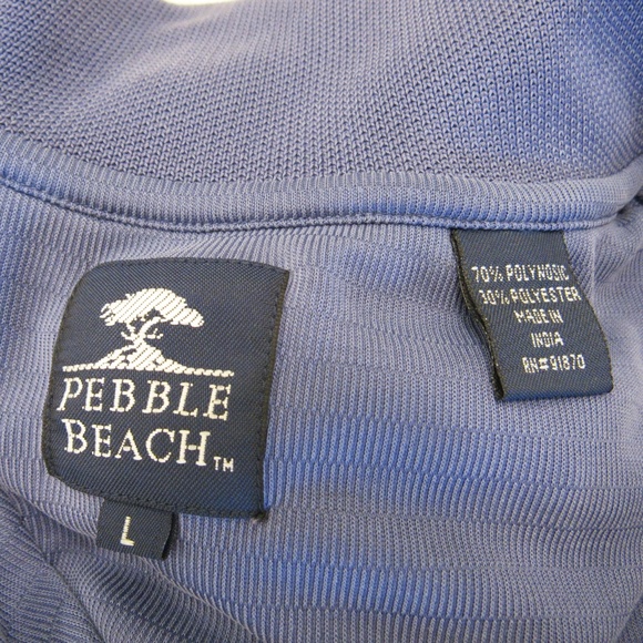 Pebble Beach | Shirts | Pebble Beach Navy Blue Mens Polo Shirt Sz L ...